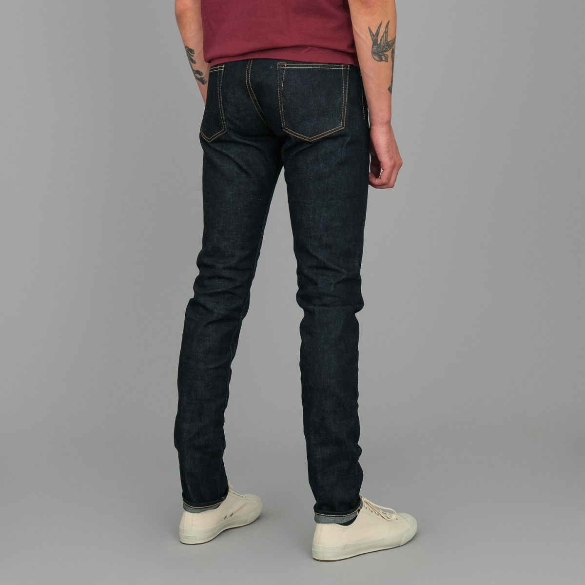 0306 12 12oz Tight Tapered Jeans Momotaro Rivet Hide